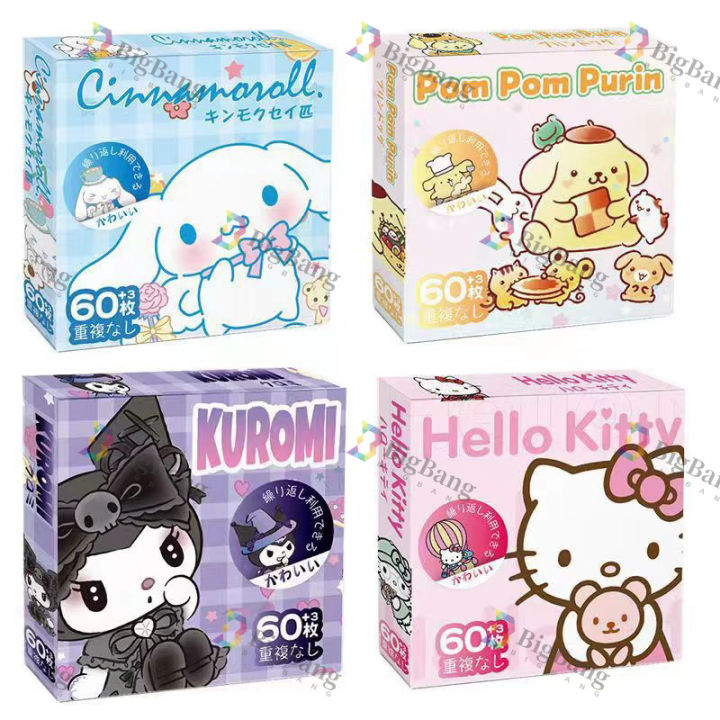 63PCS/Box SANRIO STICKER Box Set Kuromi Cinnamoroll Waterproof Kids ...