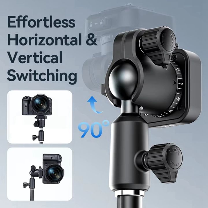 TH02 Ball Head with360° Panning, Quick Release, Horizontal toVertical ...