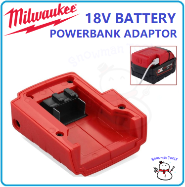 REPLACEMENT USB ADAPTOR MILWAUKEE 18V BATTERI POWERBANK MILWAUKEE 18V ...