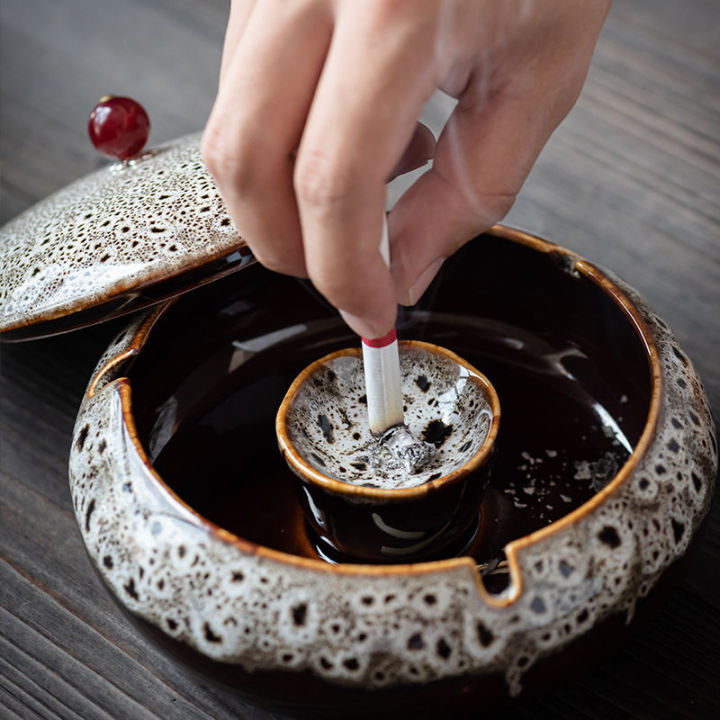Large Ceramic Ashtray Creative Personalized Fashion Windproof Living ...