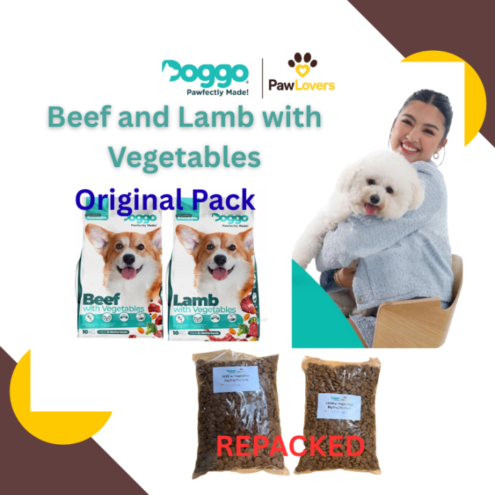 Doggo Dry Food 500g 1kg - Lamb with Vegetables / Beef with Vegetables ...