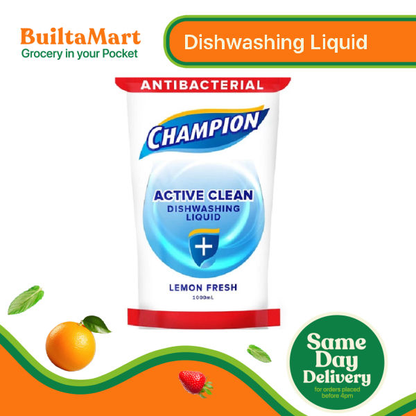 Champion Lemon Fresh Dishwashing Liquid (1L) | Lazada PH