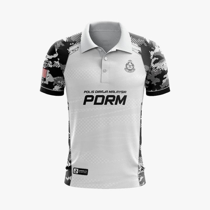 MALAYSIA PDRM Camo White 3D Custom Limited Edition polo shirt | Lazada