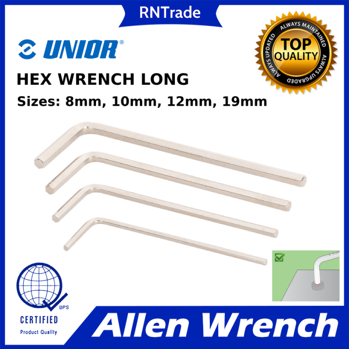 Allen Wrench Hex Wrench short UNIOR Silver 8mm, 10mm, 12mm, 19mm (sold ...