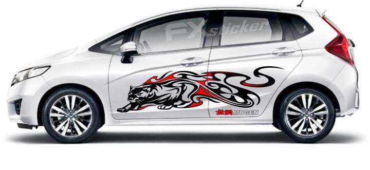 stiker mobil termurah cutting sticker samping macan tribal | Lazada ...