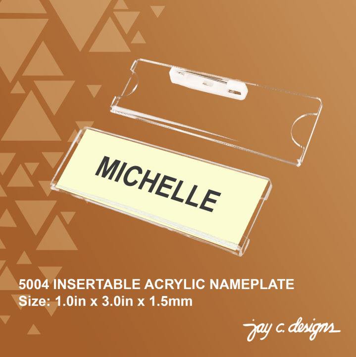 INSERTABLE ACRYLIC NAMEPLATE Jay C. Designs 5004 | Lazada PH