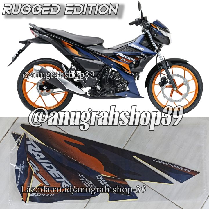 STIKER STRIPING POLET LIS SUZUKI SATRIA FU INJEKSI RAIDER 2024 BIRU ...