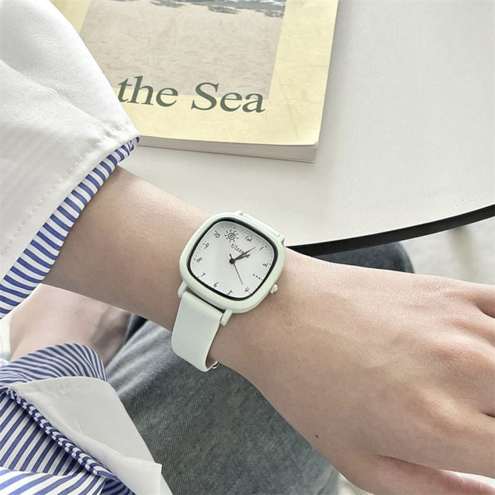 sanhe Ins Simple Square Watch Middle and High School Student Fashion Watch | Lazada