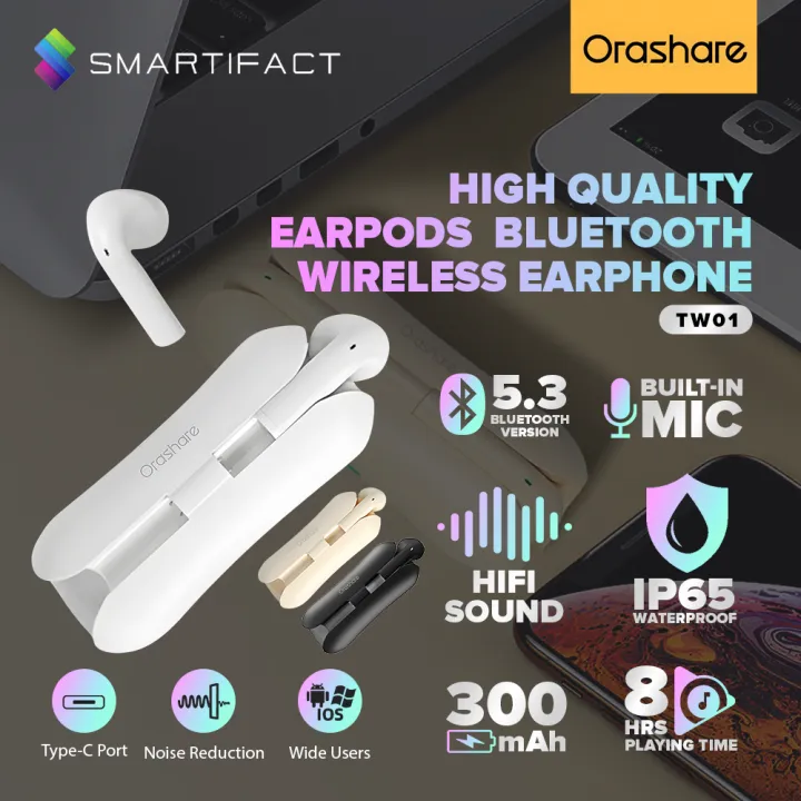 Orashare TW01 Original High Quality Earpods Bluetooth Wireless Earphone ...