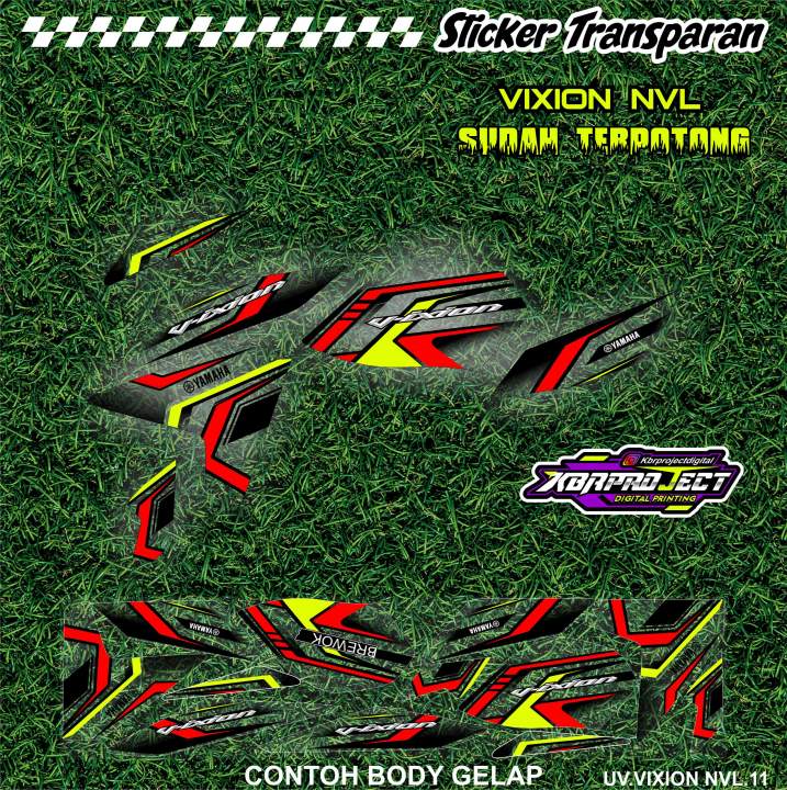 VIXION NVL STIKER STRIPING TRANSPARAN PREMIUM MOTOR KEREN LIS VARIASI ...