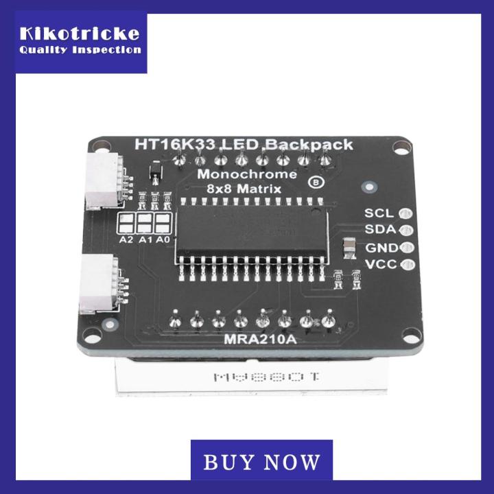 8X8 HT16K33 LED โมดูลไมโครคอนโทรลเลอร์ของตกแต่งงานปาร์ตี้แบบ Dot Matrix 5V โมดูลควบคุมจอแสดงผล ...