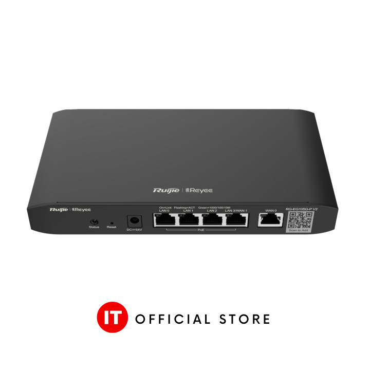 Ruijie Reyee RG-EG105G-P V2 - 5-Port Gigabit Cloud Managed PoE Router ...