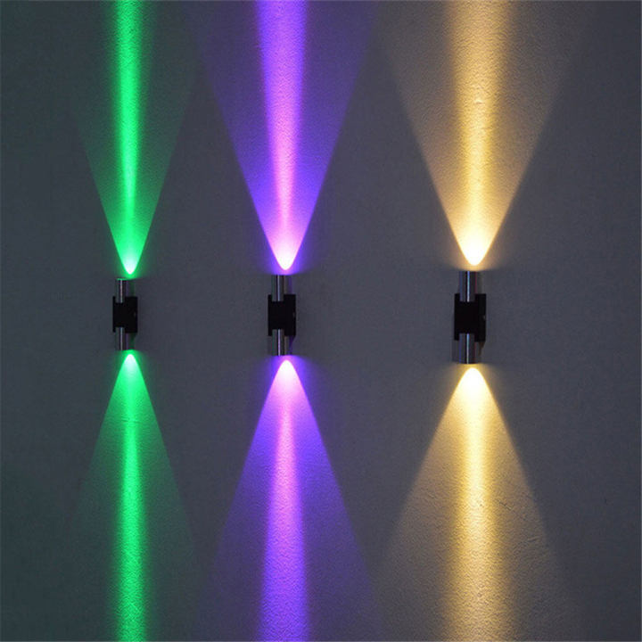 Creative Double-headed LED Wall Light Bedroom Aluminum Wall Lamp Home ...