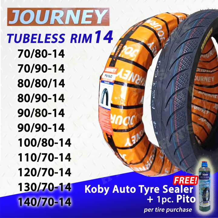 Journey Tubeless Tires R14 ( 70/80-14, 70/90-14, 80/80-14 , 80/90-14 ...