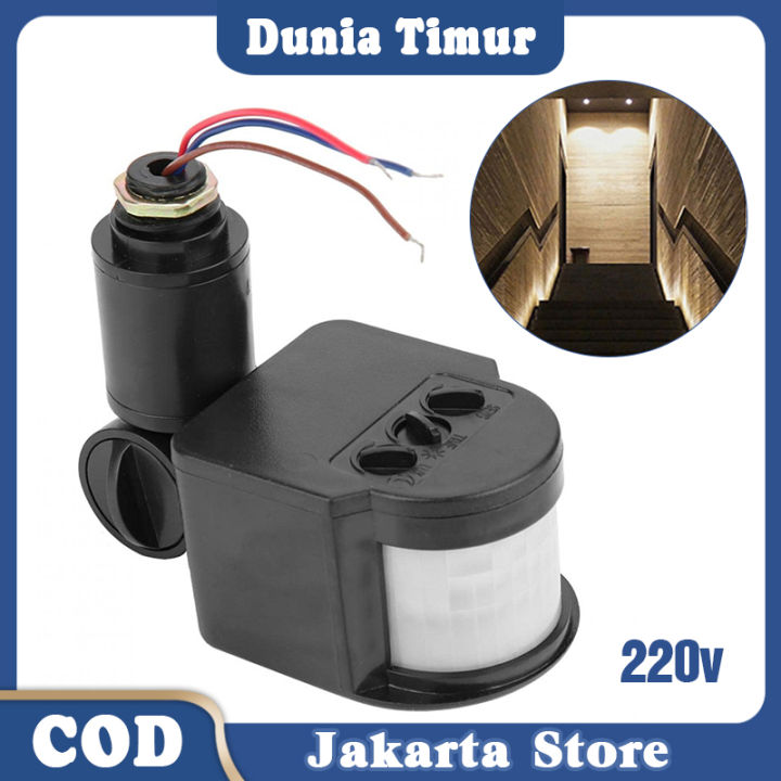 220V Saklar Sensor Gerak Otomatis Infrared Pir Detector Saklar Lampu ...