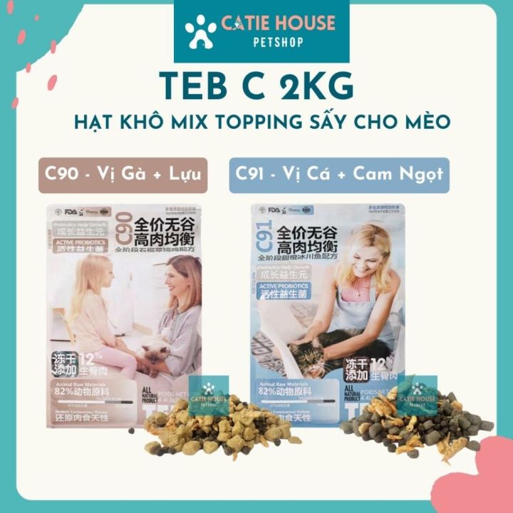 Thức ăn hạt khô TEB C Series Không Độn Ngũ Cốc Thức Ăn Hạt Cho Mèo Mọi ...