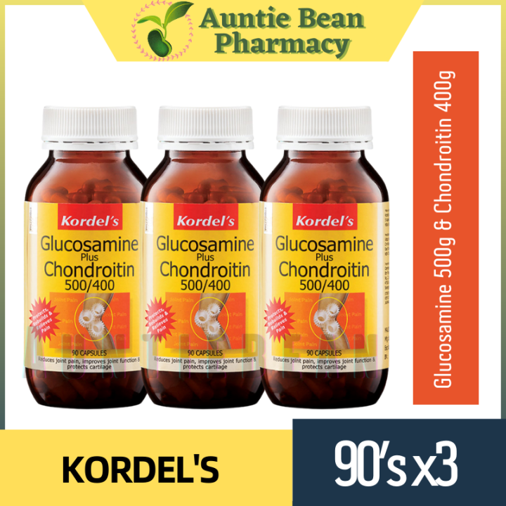 Kordel's Glucosamine Plus Chondroitin 500mg / 400mg 90 capsules x 3 ...