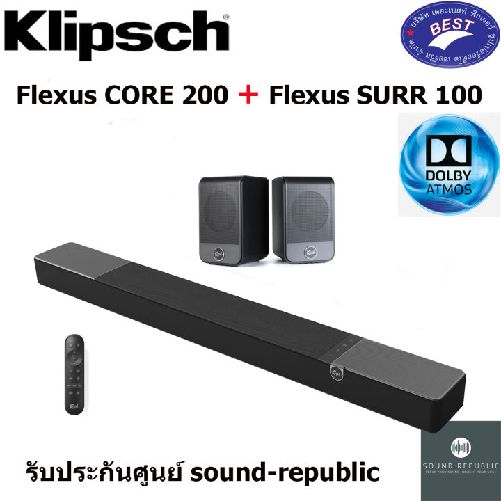 Klipsch Flexus Core 200 + Flexus Surr 100 Atmos Soundbar Package ...