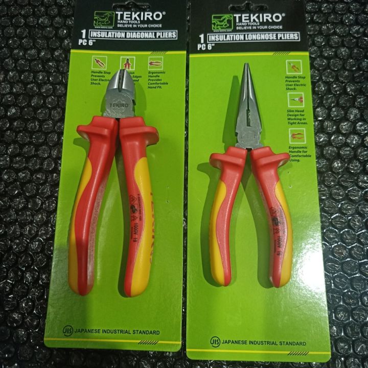 Tekiro Tang Potong 6" Lancip 6" Listrik - Tang Set 2 pc Listrik Tekiro ...