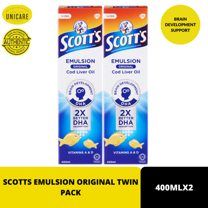 SCOTTS EMULSION ORIGINAL TWIN PACK 400MLX2 | Lazada