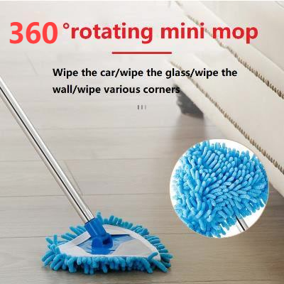 360 Degree Rotation Adjustable Telescoping Triangular Mop Cleaning Mop ...