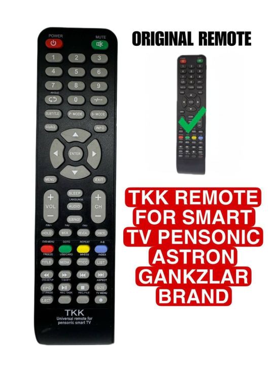 Pensonic Astron Ganzklar LED Smart TV Remote Control For Remote ...