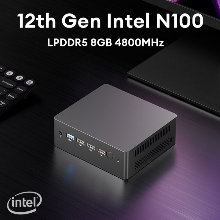 2023 New 12th Gen Mini PC Intel Alder Lake N100 Quad Core LPDDR5 8GB TDP 6W 2*HDMI2.0 NVME SSD ...