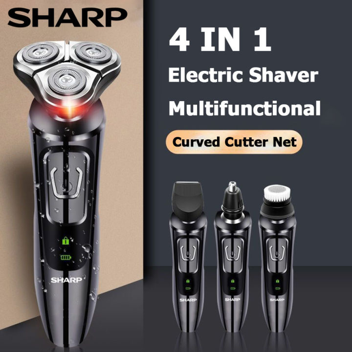 Sharp Electric Shaver For Men 4 in 1 Multifunctional USB Smart ...