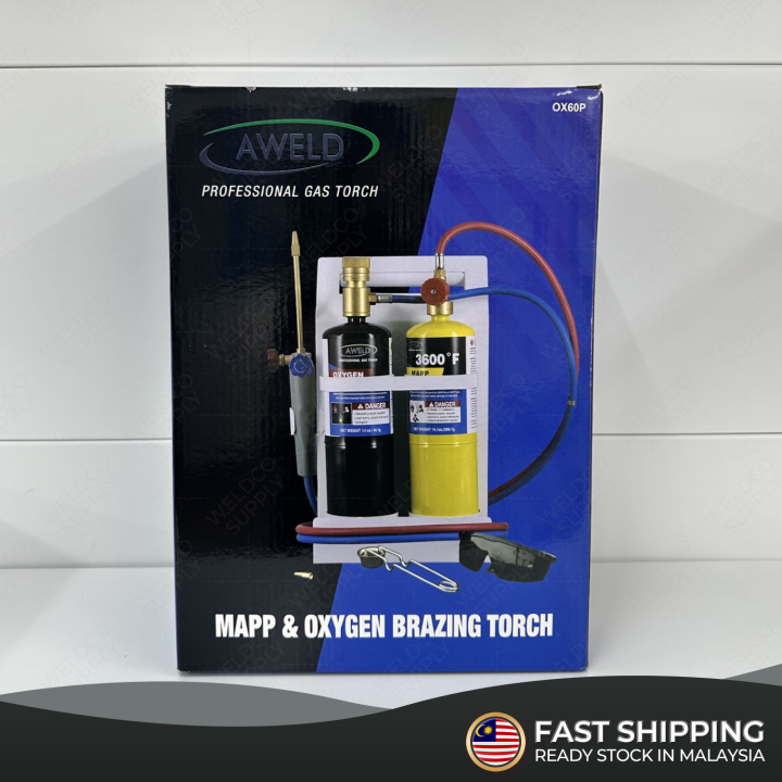 [2nd Generation] AWELD Heavy Duty Mapp & Oxygen Brazing Torch | Lazada