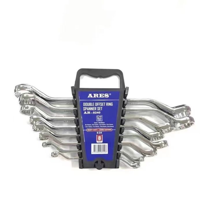 ARES 8 Pcs 8-24mm Combination Wrench Set Box Wrench Combination open ...