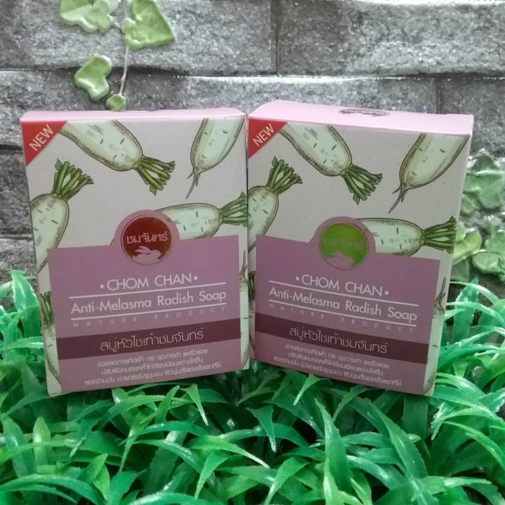 เซต 2 ก้อน CHOM CHAN สบู่หัวไซเท้า ชมจันทร์ ขนาด 70 กรัม | Lazada.co.th