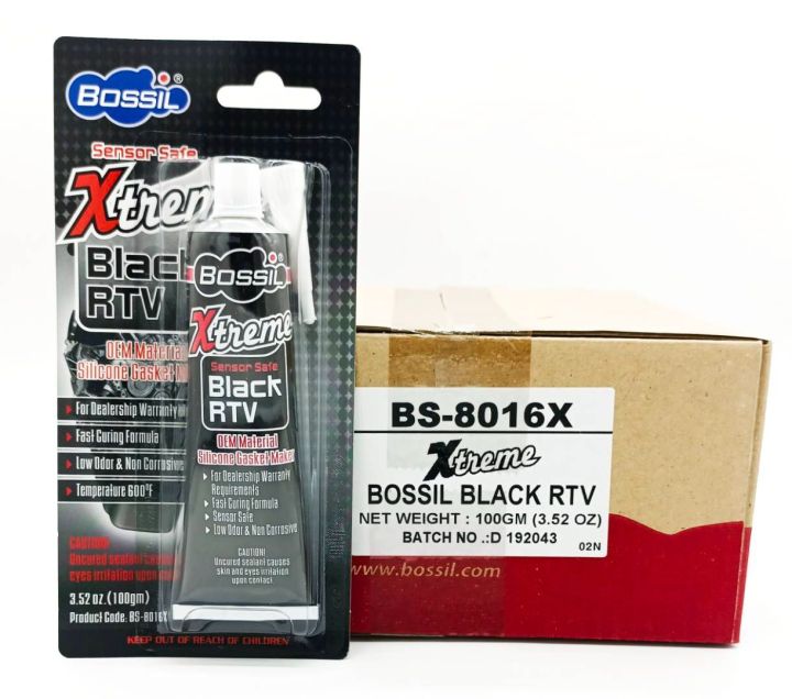 กาวทาปะเก็นซิลิโคนสีดำ BOSSIL Xtreme Black RTV จากอเมริกา ออกแบบพิเศษ ...
