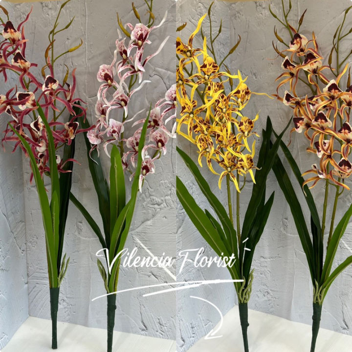 Bunga anggrek kalajengking palsu buket artificial hias imitasi dekorasi ...