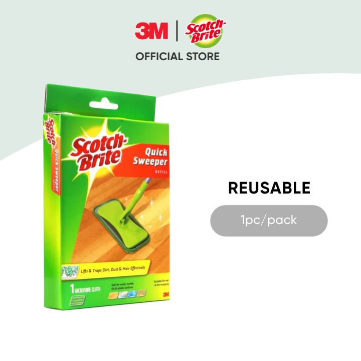 3M™ Scotch-Brite™ Quick Sweeper Mop Refill, Reusable, 1 pc/pack, For ...