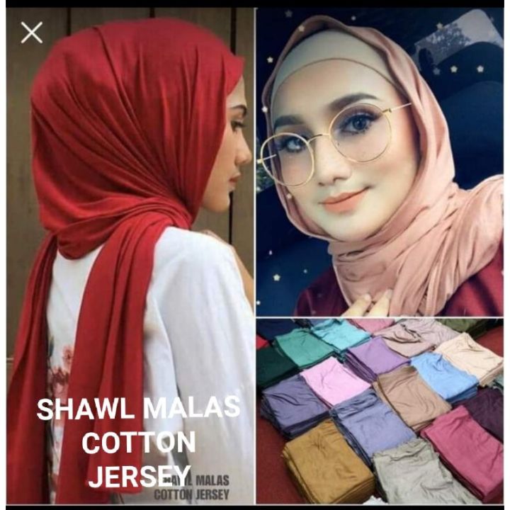 🔥READY STOCK 🔥 SHAWL MALAS COTTON JERSEY IRONLESS CEPAT DAN MUDAH 🔥 ...