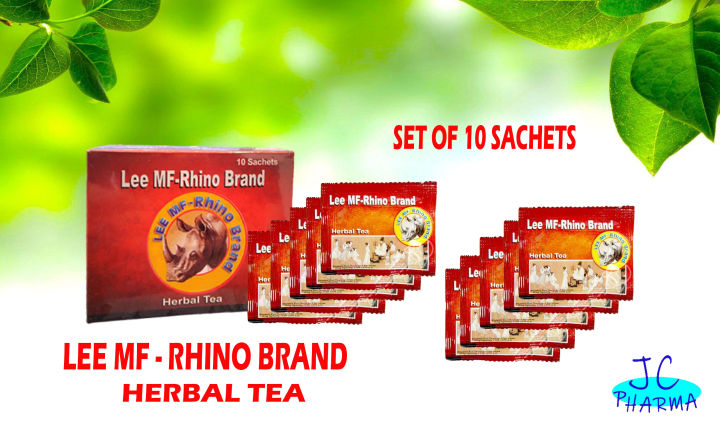 Authentic Lee MF - Rhino Brand Herbal Tea 1 box (10 sachets) | Lazada PH