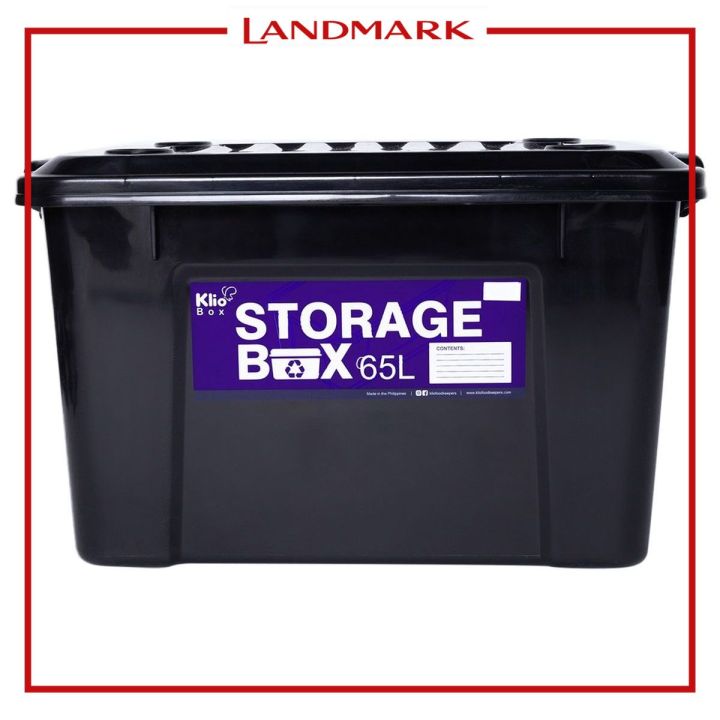 Klio Storage Box with Wheels 65L - Black | Lazada PH