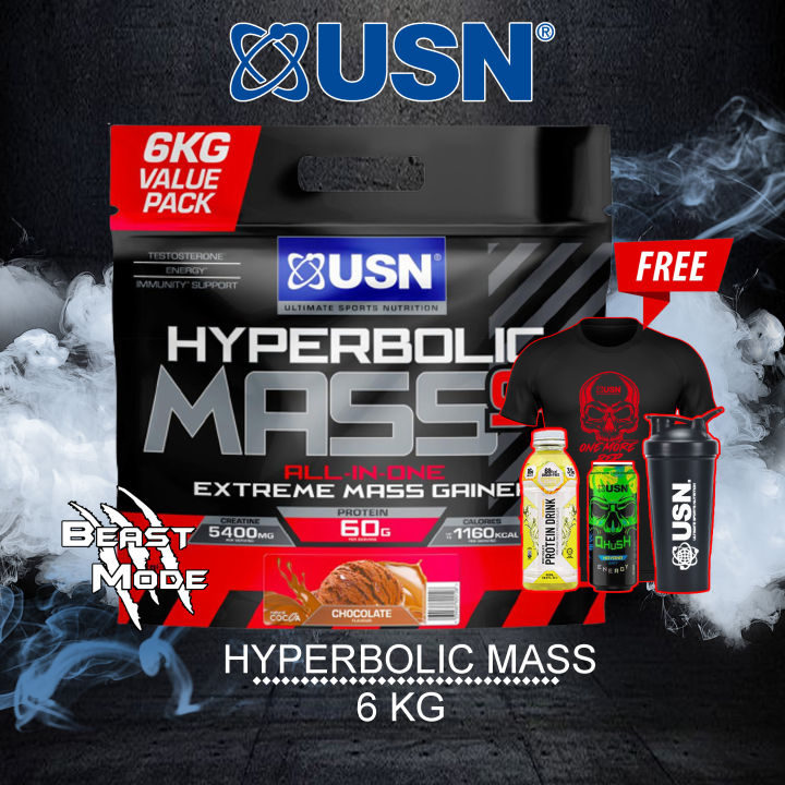 USN | Hyperbolic MassGainer gH 6 kg ( halal protein, halal mass gainer ...