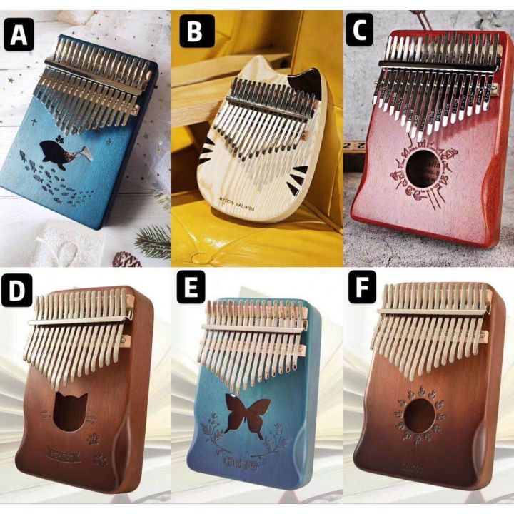 17 Key Kalimba Single Board Mahogany Thumb Piano Keyboard Instrument ...