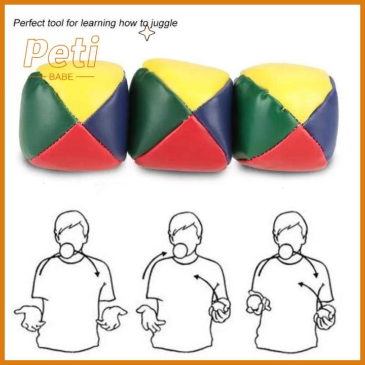 PETIBABE 3Pcs Fun Circus Learn to Juggle Professional Juggling balls ...