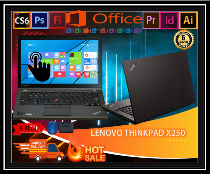 LENOVO THINKPAD X250 CORE I5 -5TH GEN [ TOUCHSCREEN]/8GB RAM/ 128GB SSD ...
