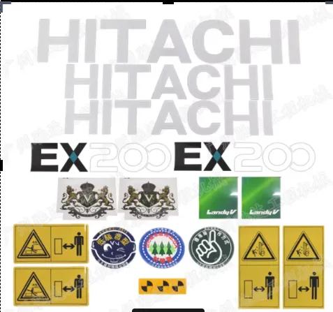 Excavator Hitachi sticker EX100-2 EX120-2 whole machine sticker car ...