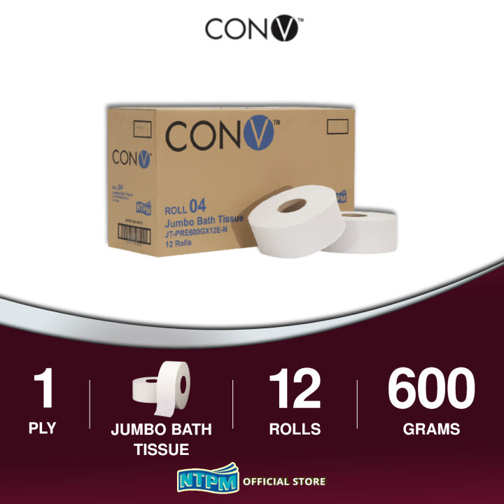 ConV Jumbo Bath Tissue 2 PLY (600 Gram x 12) | Lazada