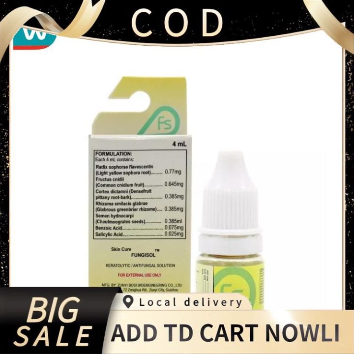 Local delivery 】 FUNGISOL Keratolytic / Antifungal Solution 4ML | Lazada PH