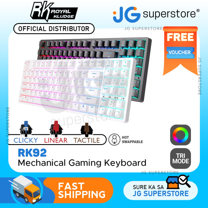 Royal Kludge RK RK92 RGB 92 Keys Tri-Mode BT 5.1, Wired and 2.4Ghz ...