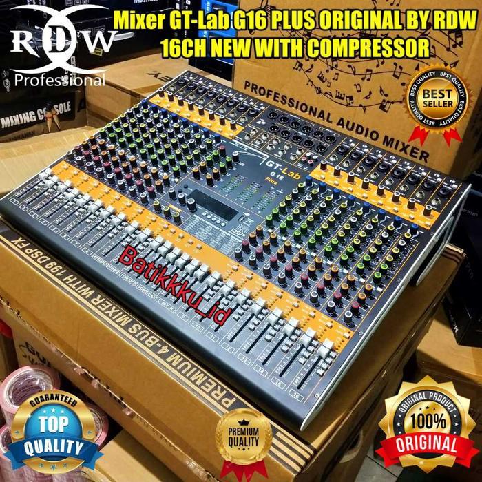 MIXER AUDIO RDW GTLAB G16 GT LAB G 16 PLUS ORIGINAL BY RDW 16 CHANNEL | Lazada Indonesia