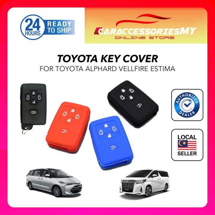 Toyota Alphard Vellfire Estima 4 Buttons Keyless Remote Silicone Car ...