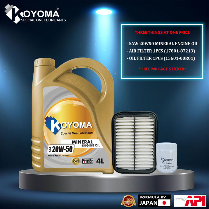 DAIHATSU PERODUA MIRA KANCIL L2 TURBO AIR FILTER + OIL FILTER + KOYOMA ...