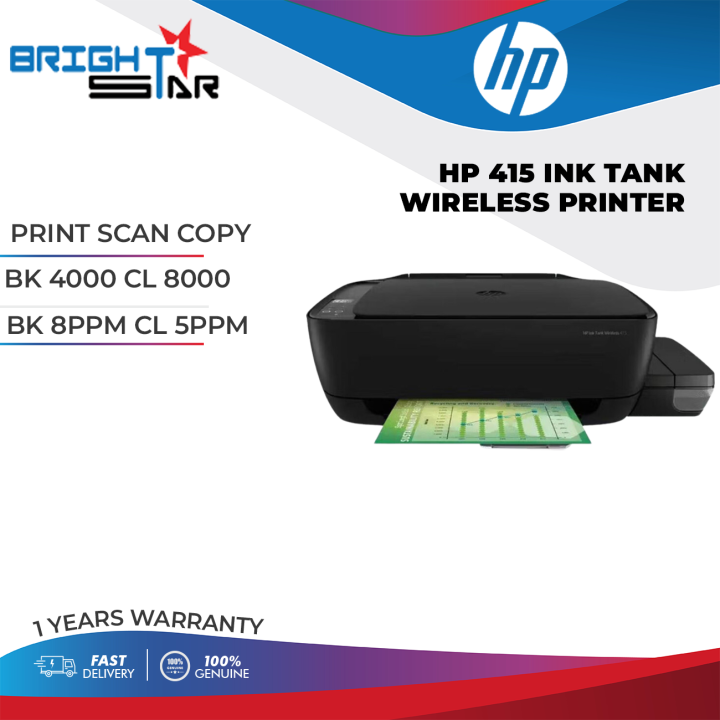 HP Ink Tank Wireless 415 Printer (Print,Scan,Copy & Wireless) | Lazada