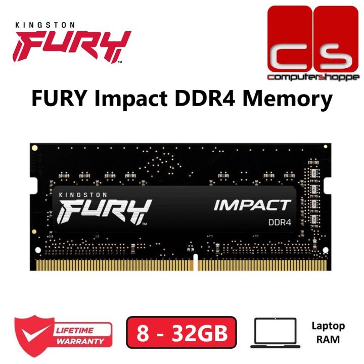 Kingston Fury IMPACT DDR4 3200Mhz Notebook Memory SODIMM RAM - (8GB/16GB/32GB) *Can't Mix Other ...